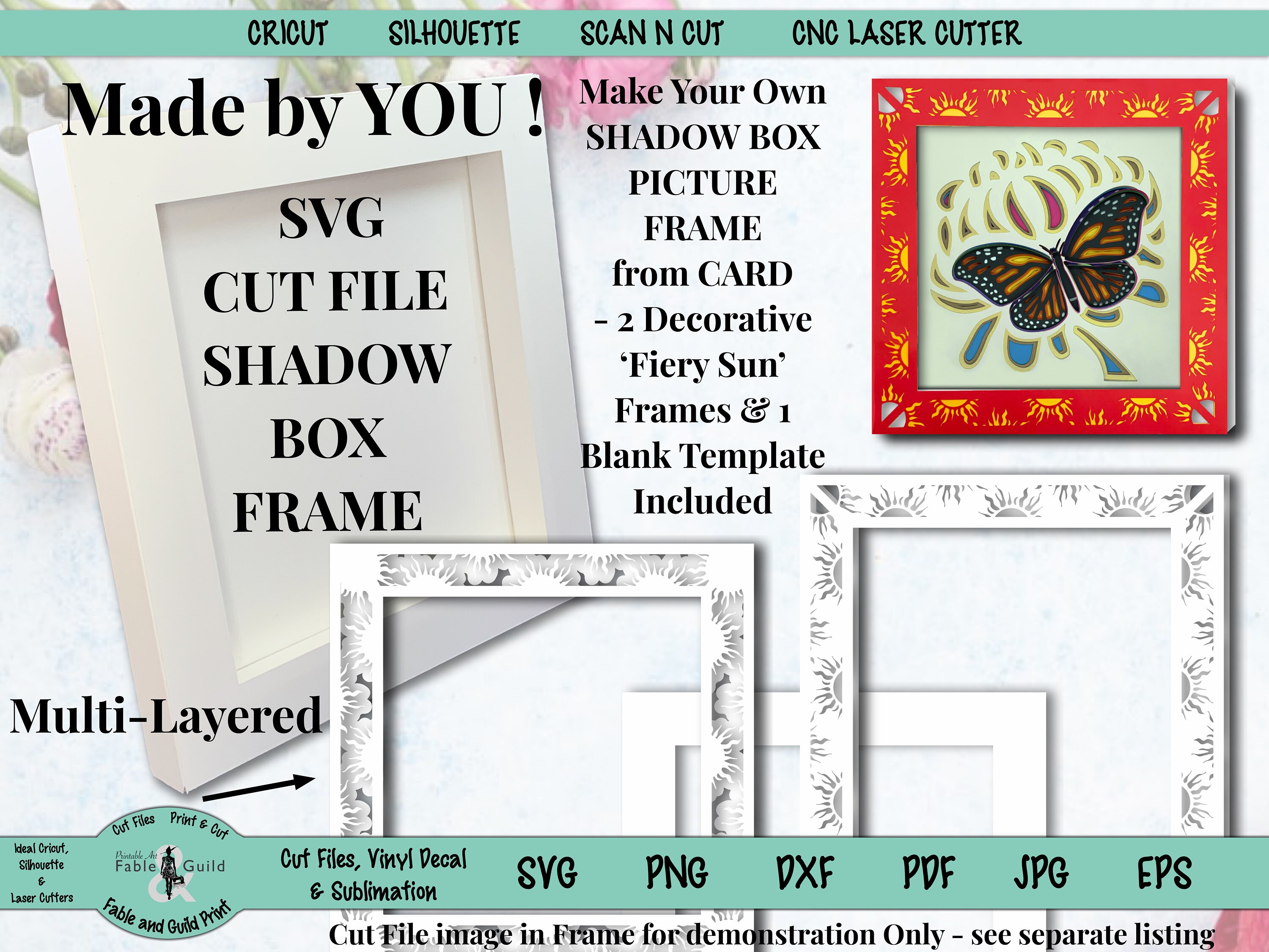 3D Shadow Box Template SVG Cut File 3D Layered Mandala Frame - Etsy UK