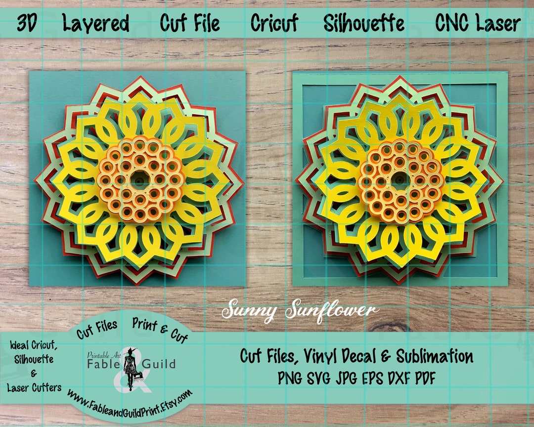 3D Layered Mandala Cricut SVG Cut File Cricut Flower - Etsy