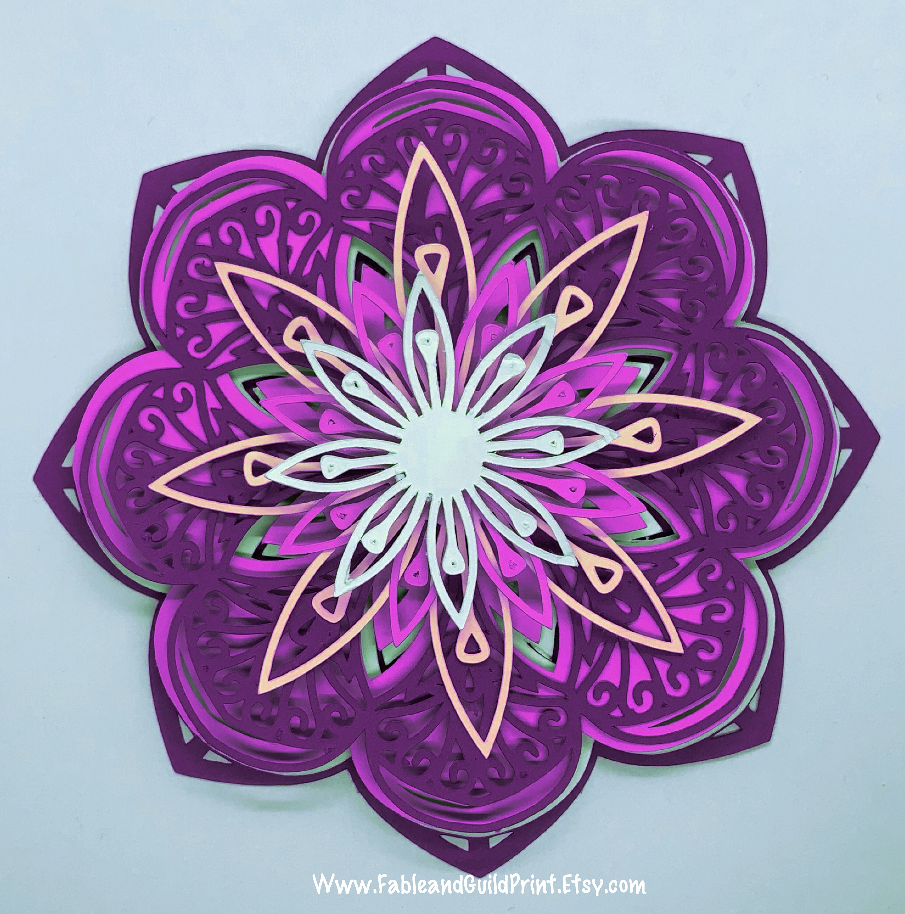 3D Layered Mandala Cricut SVG Cut File Cricut Floral | Etsy