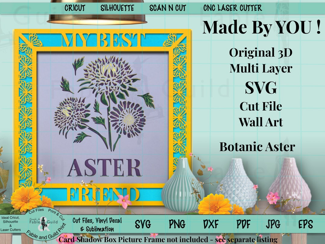 Aster Flower SVG Cutting File, Multi Layered Botanic Cut File, Cricut ...