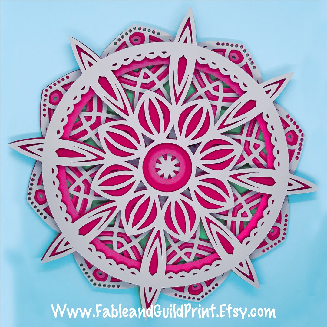 3D Layered Mandala, Cricut SVG Cut File, Silhouette Cameo Multi Layer ...