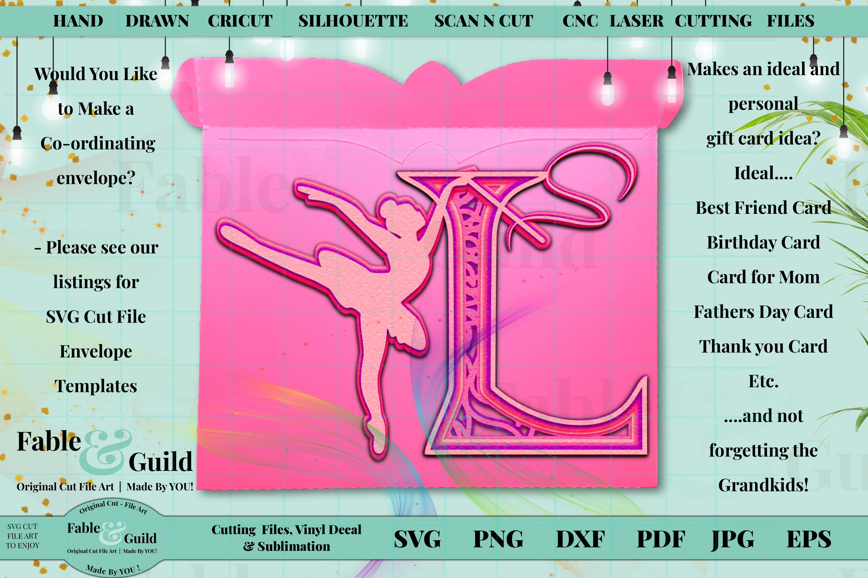 Ballet Dancer SVG Cut File for Cricut 3D Layered Mandala - Etsy