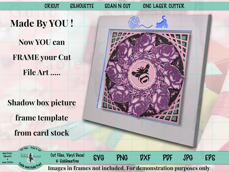 3D Shadow Box SVG Cut File Template for Cricut Shadow Box | Etsy