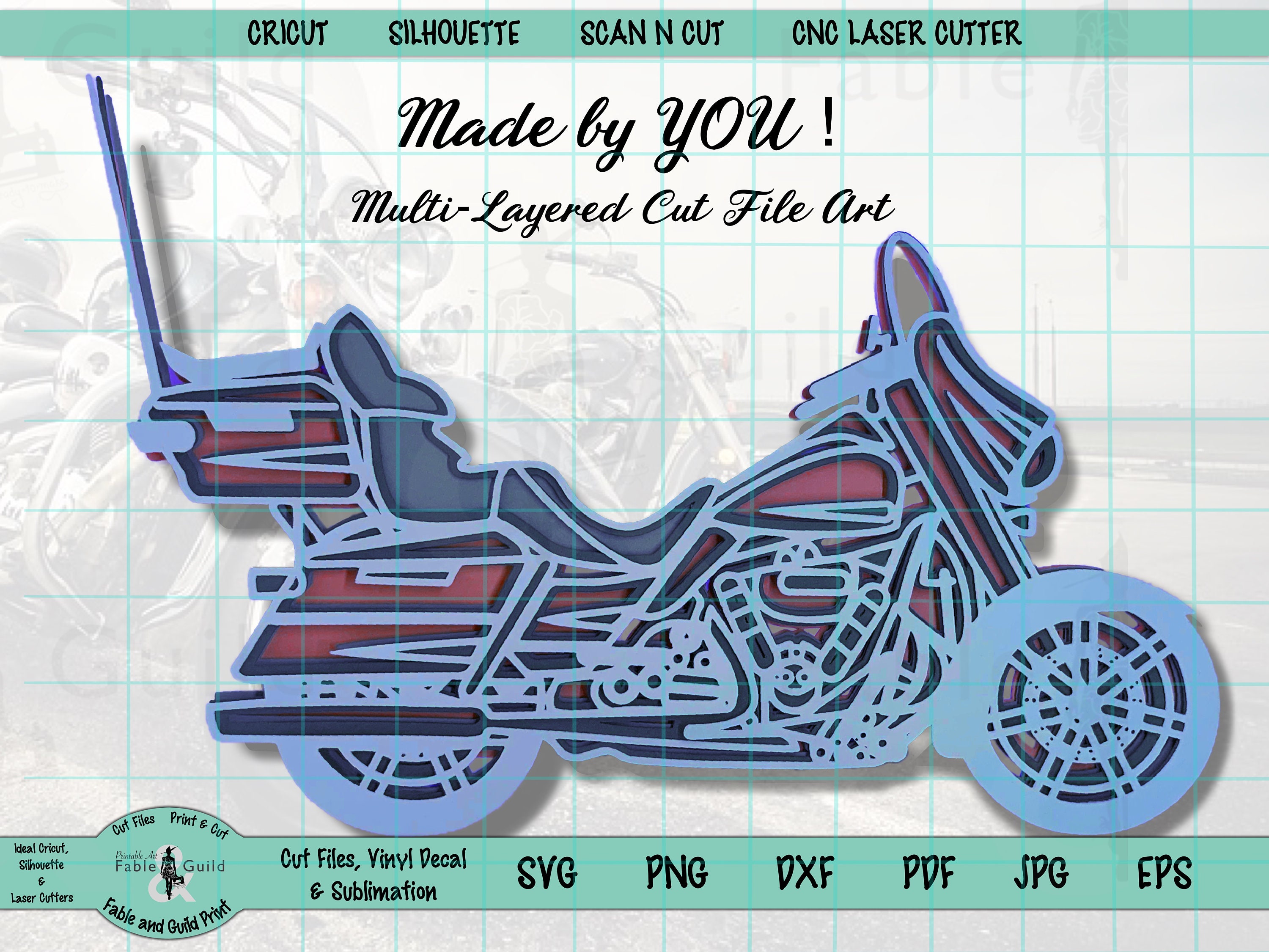SVG Multi Layered Motorcycle SVG Harley SVG Cut File Cricut - Etsy.de