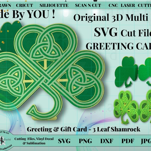 3d Layered Shamrock Svg Layered Cut File. St Patrick Shamrock - Etsy