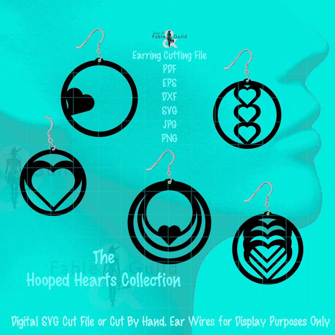 Boho SVG Cricut Bundle, Make Hoop Earrings SVG Jewelry Bundle ...