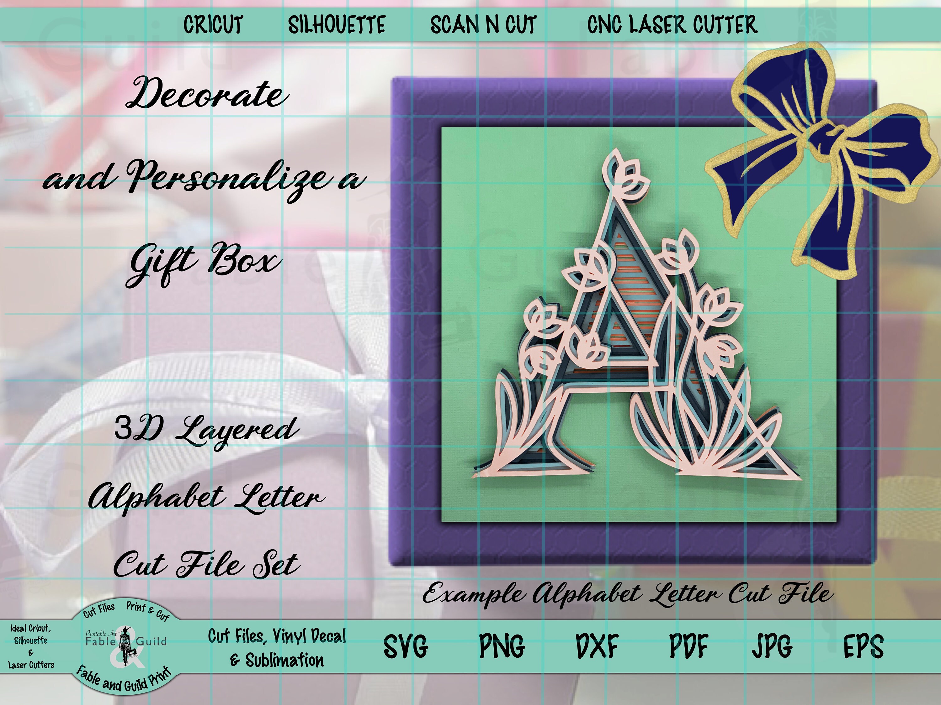 3D Layered Mandala Alphabet Letter Svg Cut File 3D Layered | Etsy Australia