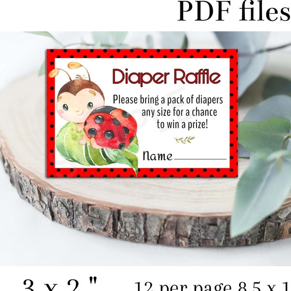 Diaper Raffle Insert - Etsy