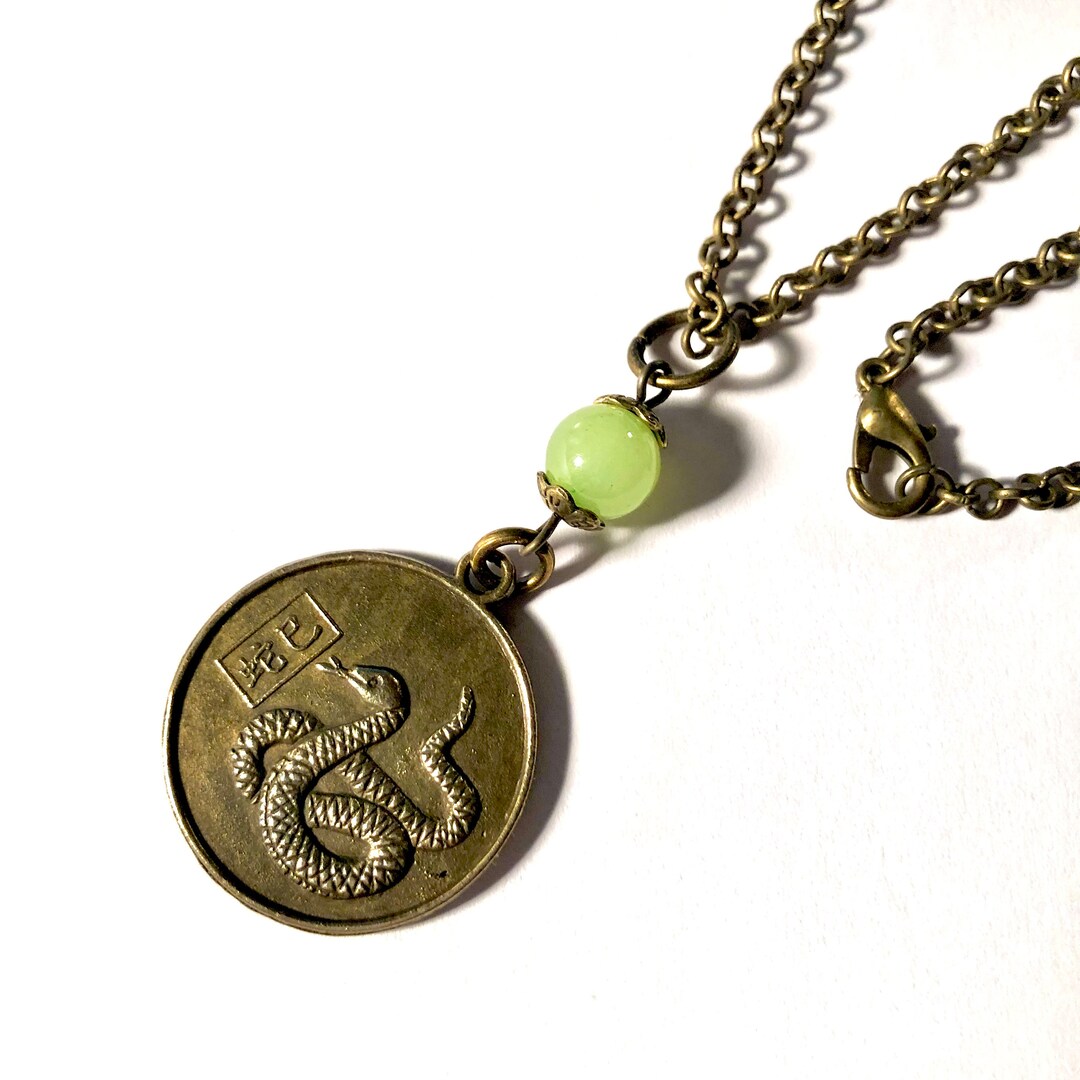 SNAKE (蛇) Year - CHOOSE Your Stone - Chinese Zodiac - Snake Necklace ...