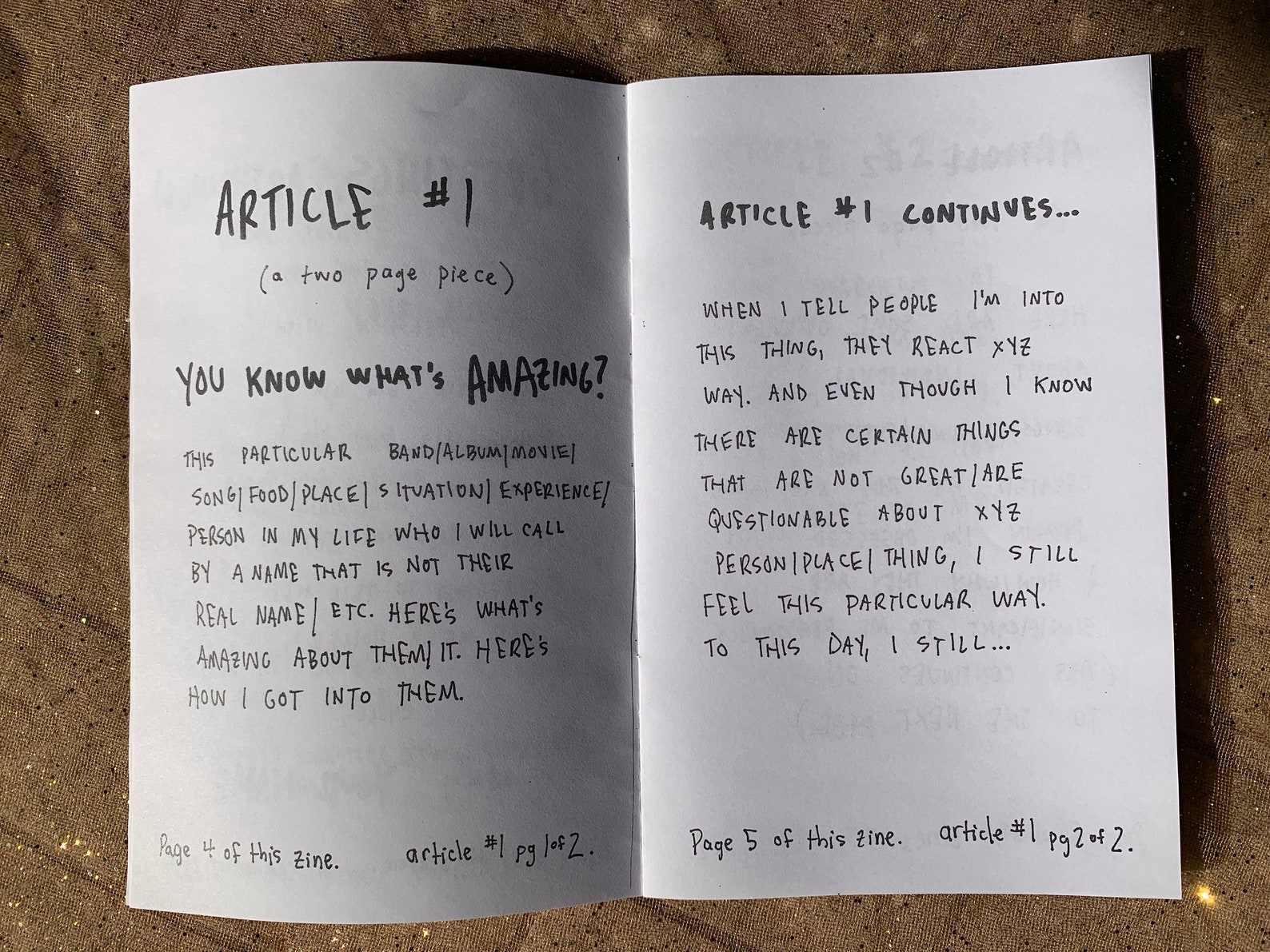 Zine Template - Etsy