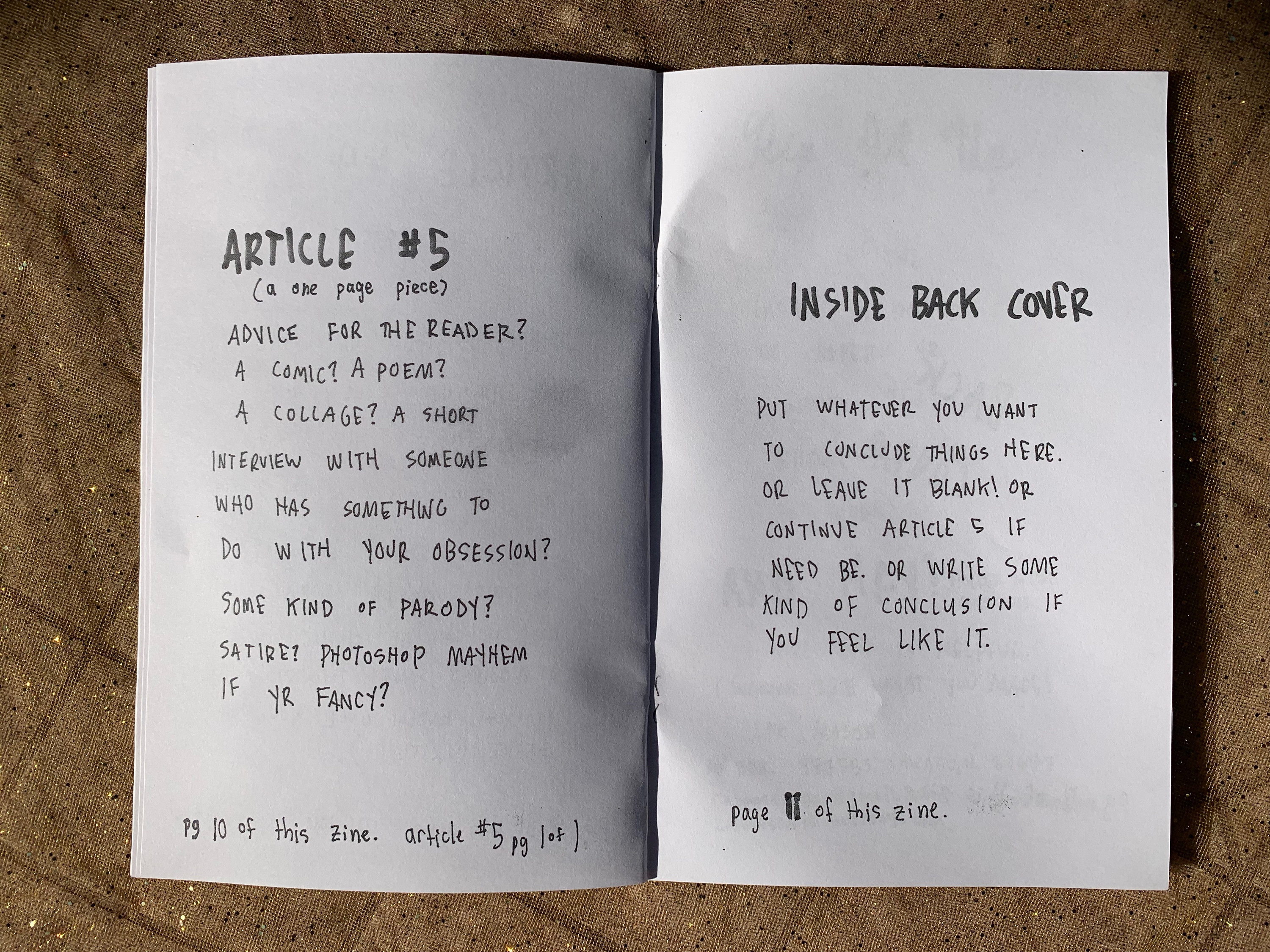 Zine Template - Etsy