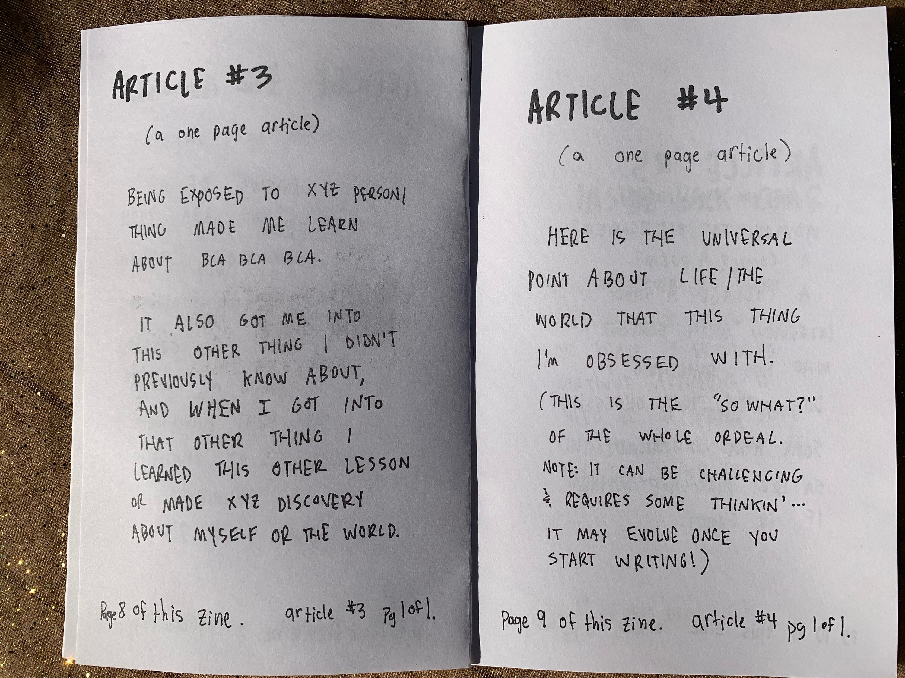 Zine Template - Etsy