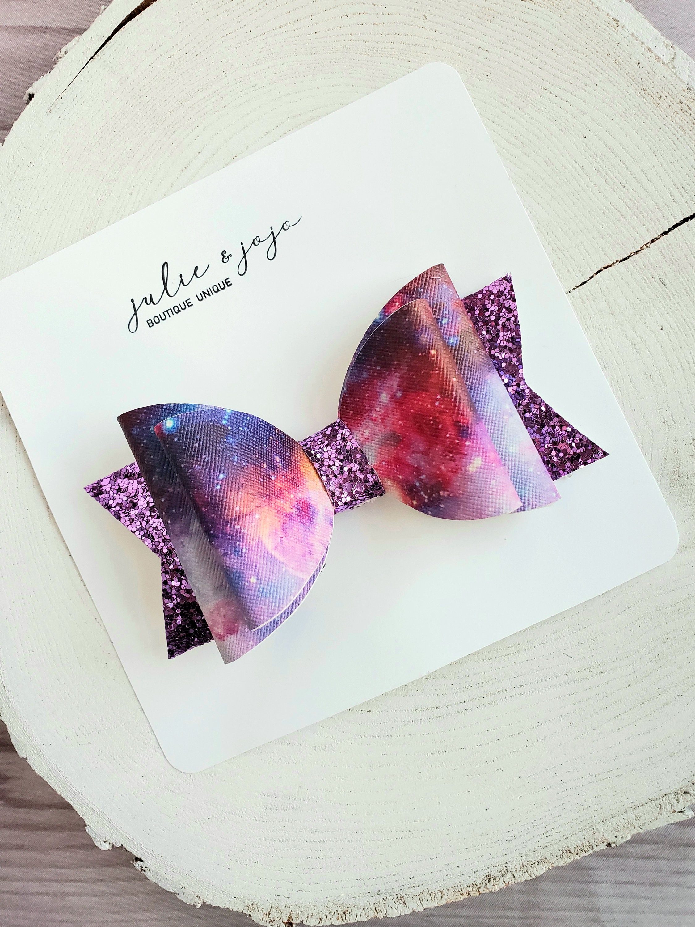 Galaxy Bow // Necklace// Solar System // School Bow // Bows - Etsy
