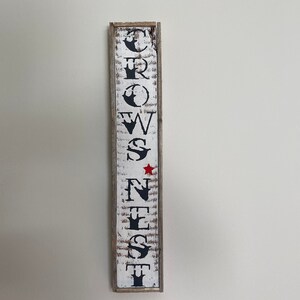 Crows Nest Sign Nautical Sign Decor Lake House Sign Boating - Etsy