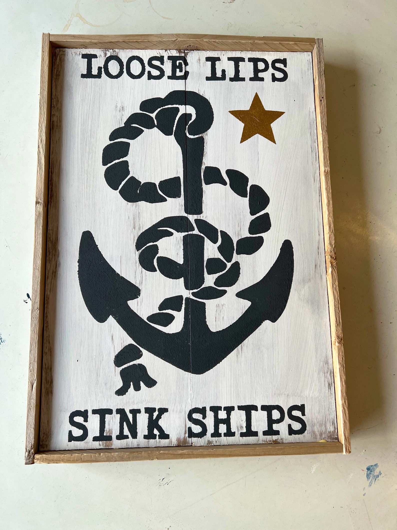 Nautical Wood Sign, Nautical Bar Sign, Anchor Wood Sign, Boat Sign ...