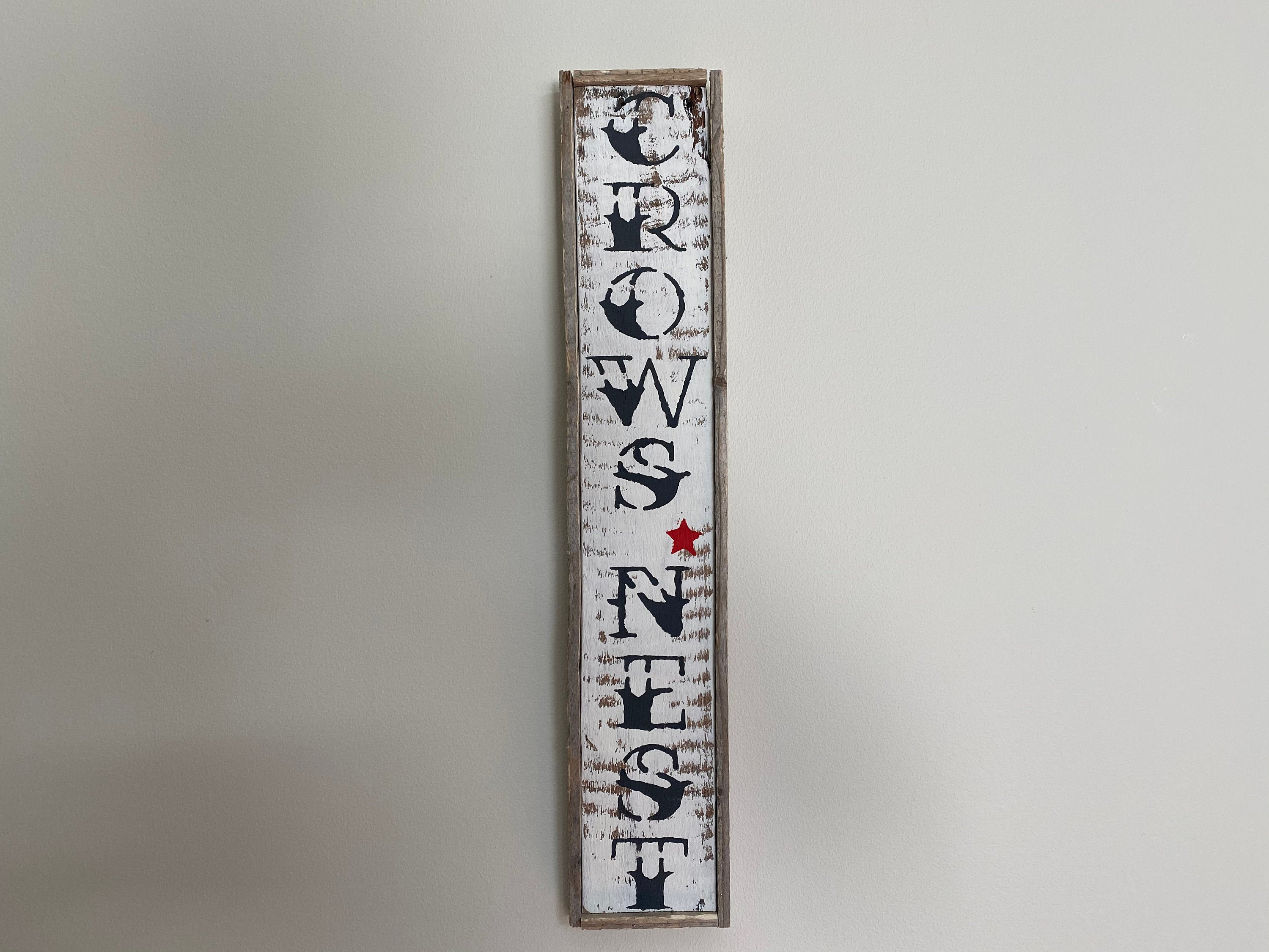 Crows Nest Sign Nautical Sign Decor Lake House Sign Boating - Etsy