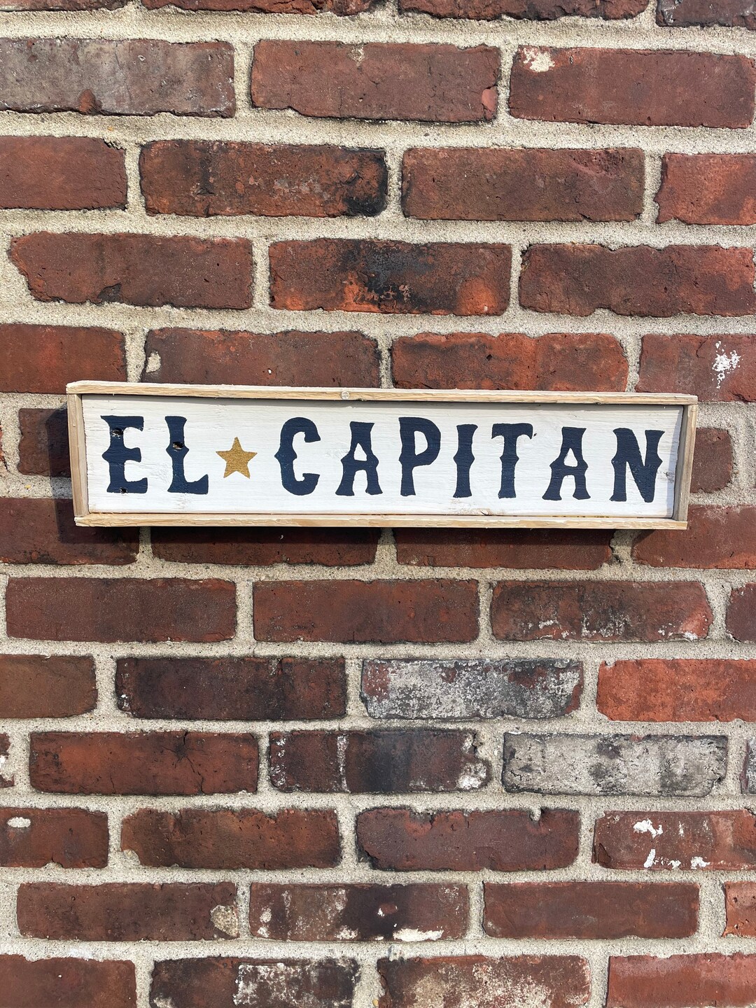El Capitan Hand Painted Reclaimed Wood Wall Sign. - Etsy