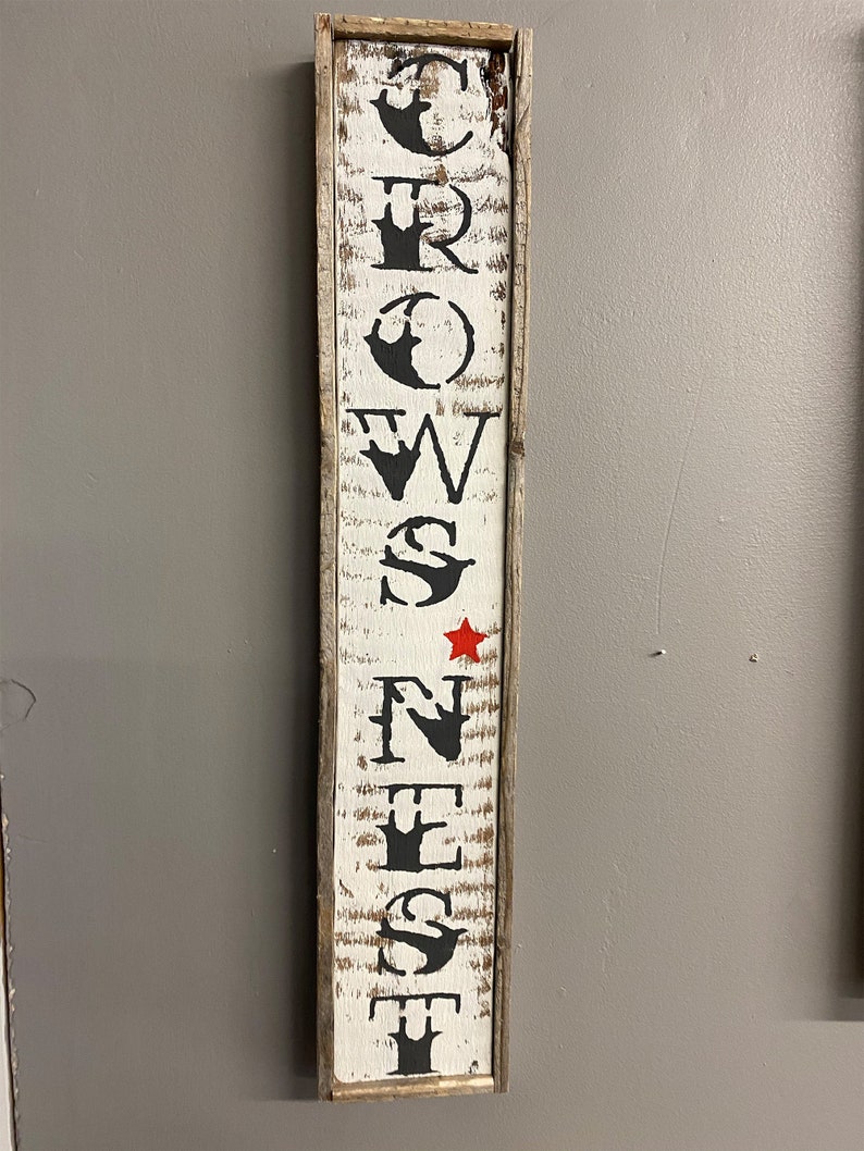 Crows Nest Sign Nautical Sign Decor Lake House Sign Boating - Etsy