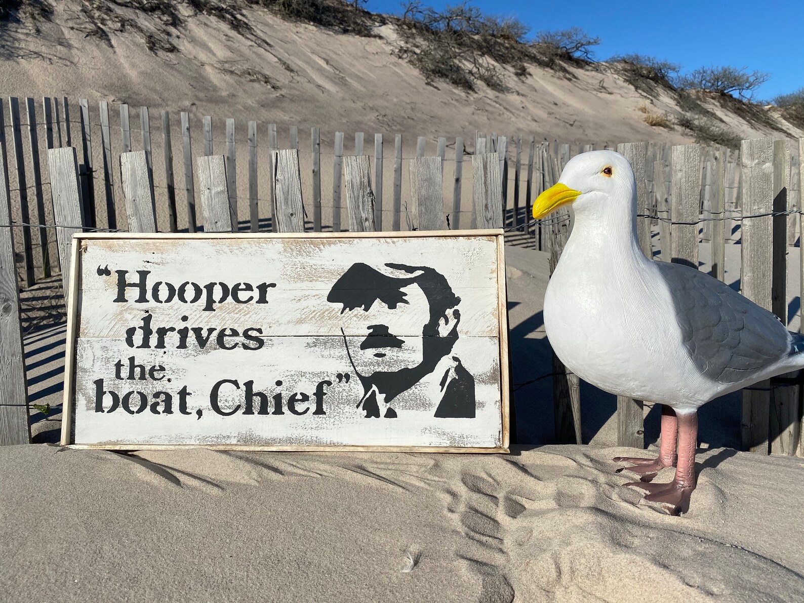 Jaws Themed Hooper Drives the Boat Chief Reclaimed Wood Sign - Etsy