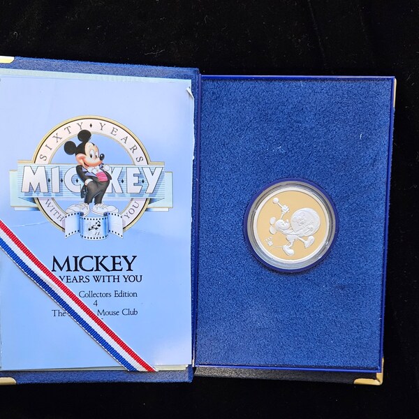 Mickey Mouse Silver Coin - Etsy