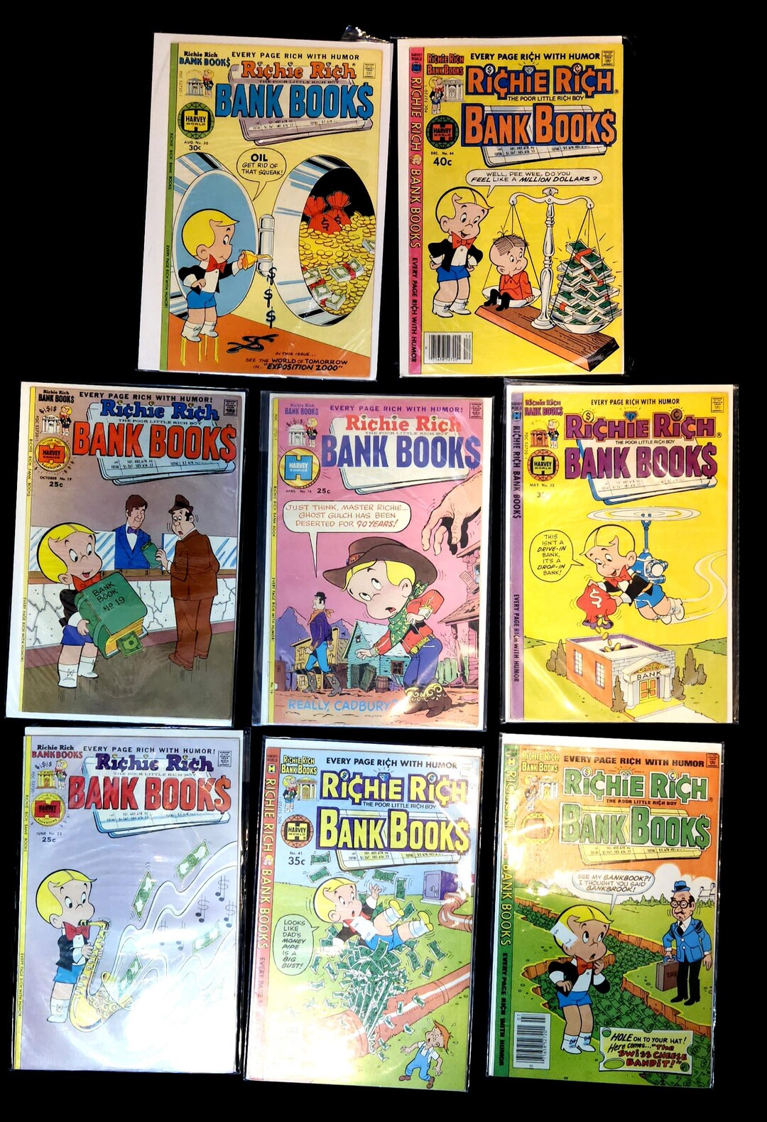 1970’s Richie Rich Bank Books Excellent - Near Mint - Mint - All Carded ...