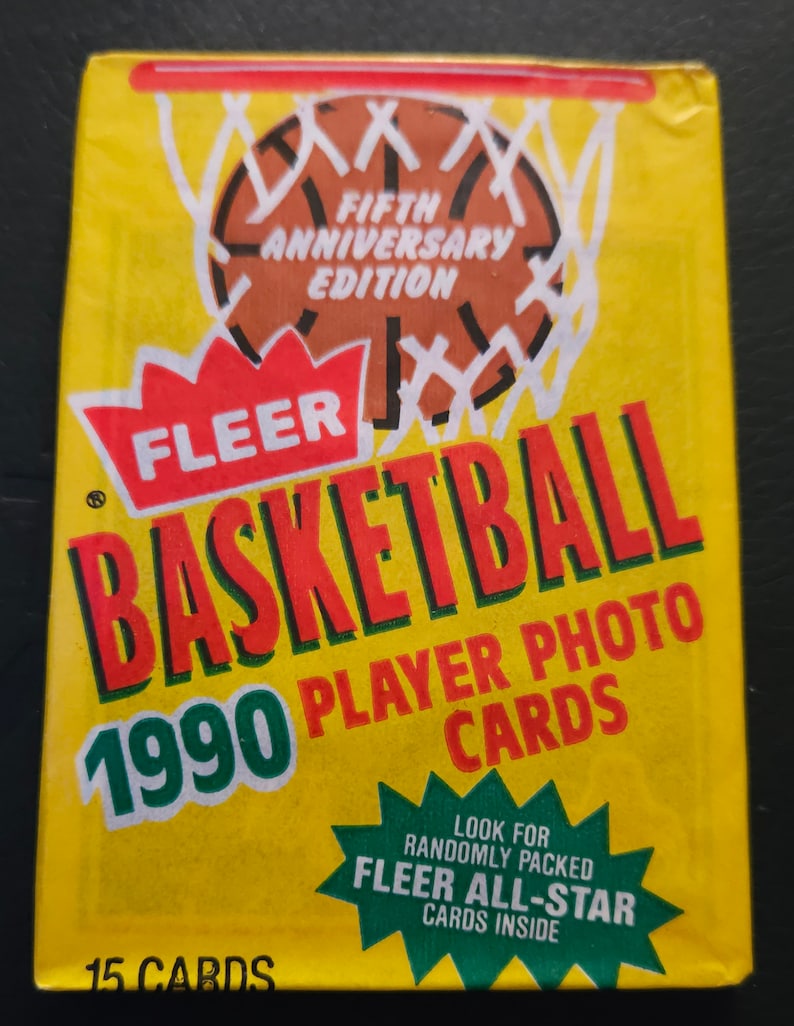1990 Fleer Michael Jordan #26 - on Top of 1990 Fleer Wax Pack - 5th ...