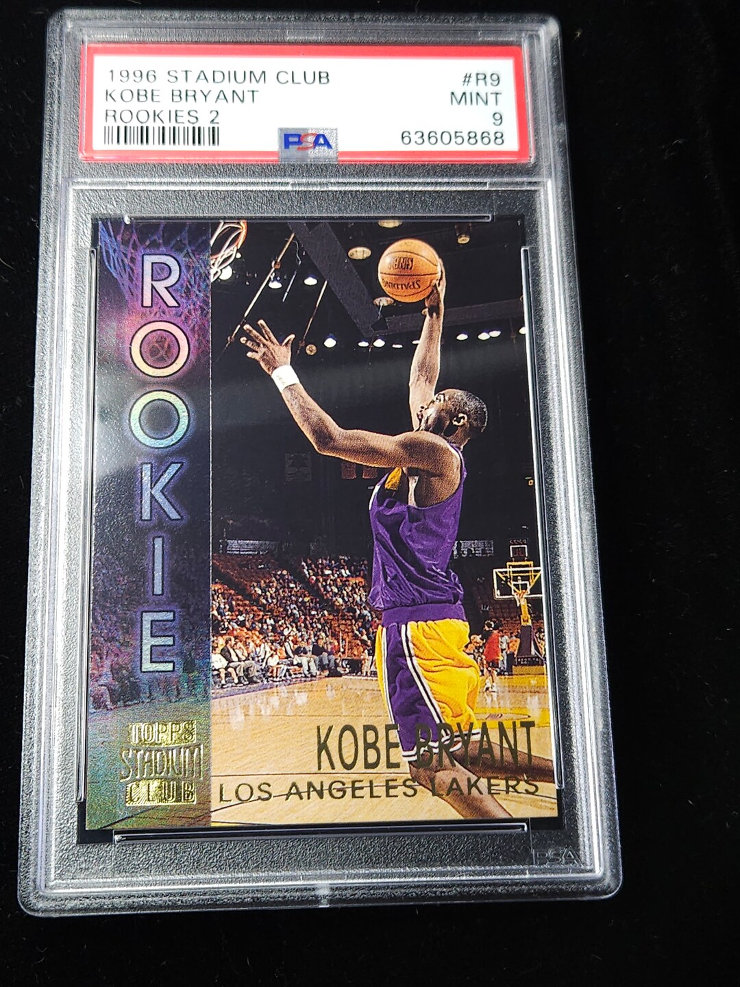 KOBE BRYANT - 1996 Stadium Club Rookies 2 #R9 - Certified PSA 9 ...