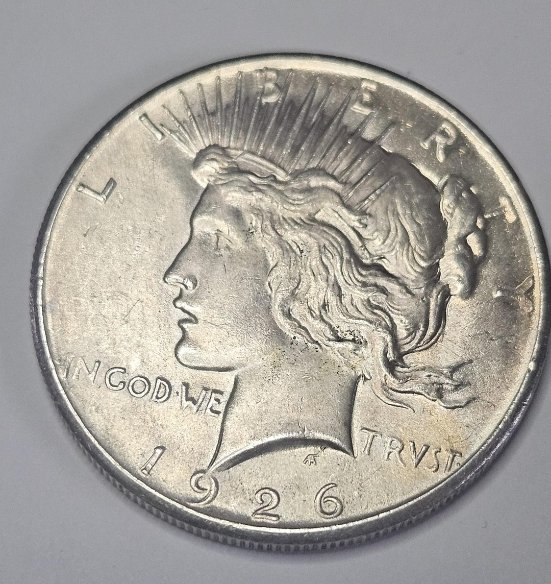 1926 P Peace Dollar - AU++ Obverse / XF++ Reverse Key Date - Lot# 165 - Etsy