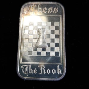 Chess the Rook - 1 Ounce 999 Silver Bar - Rare -- Gem Reg 109 ! Lot ...