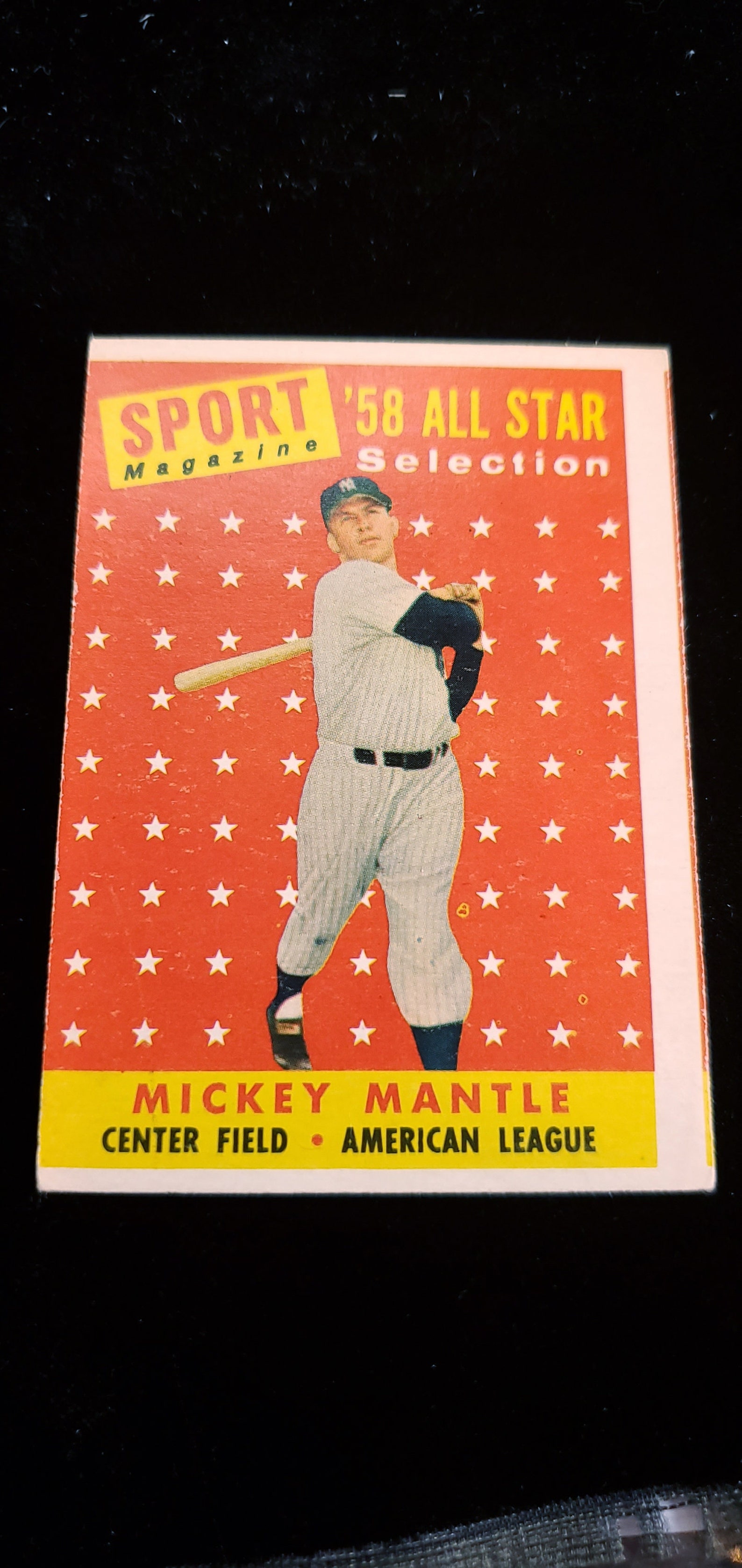 1958 Topps - Mickey Mantle -all Star #487 - Hall of Famer - VG ...
