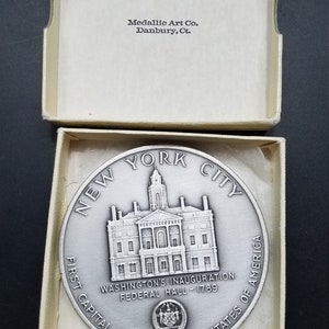 New York City - 1st Capital City- Medallic Art Co. Silver 999 Medal ...