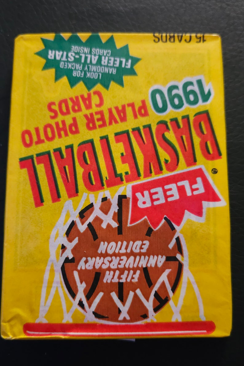 1990 Fleer Michael Jordan #26 - on Top of 1990 Fleer Wax Pack - 5th ...