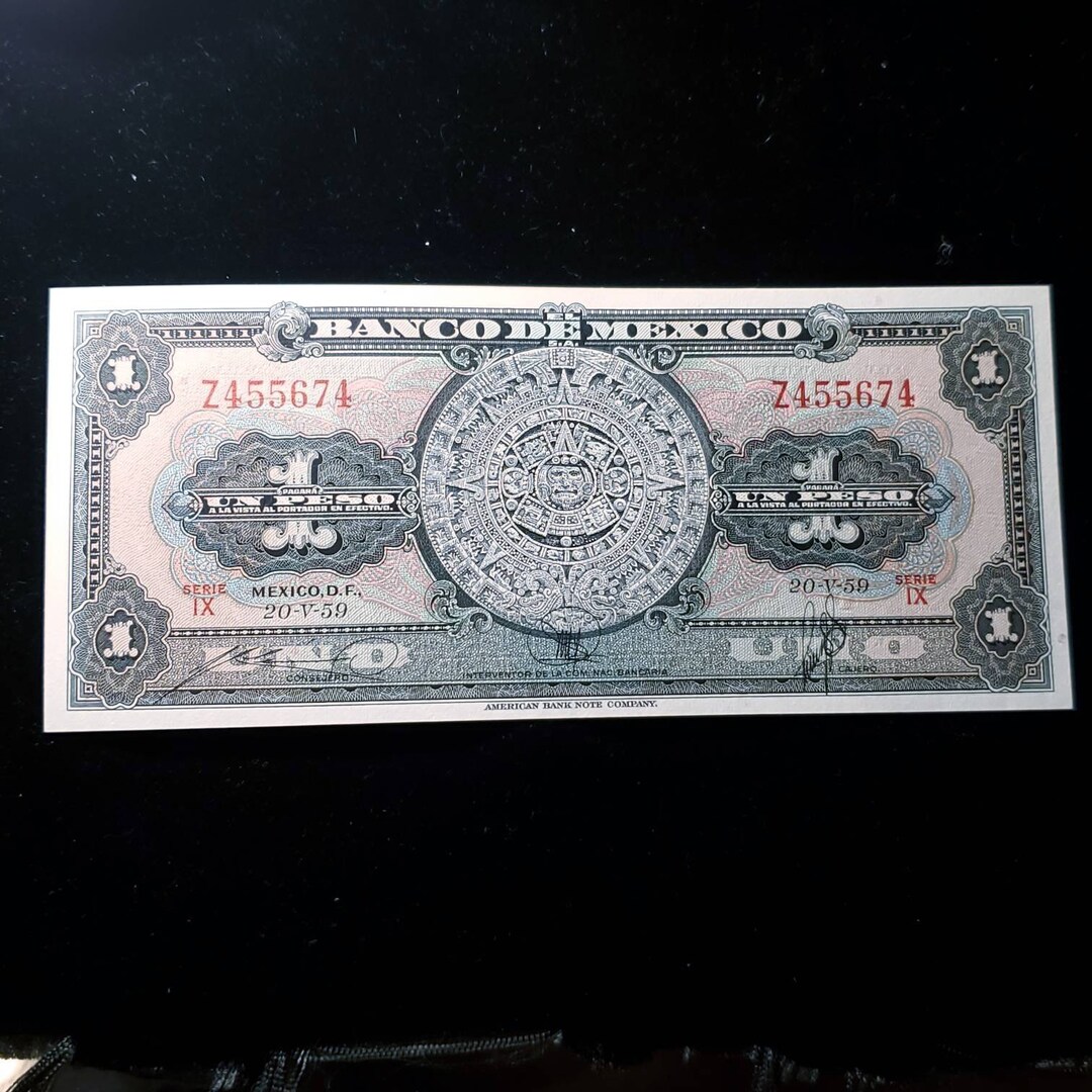1959 Series IX Un Peso Banco De Mexico Note Mint Lot 133 Regular 29 - Etsy