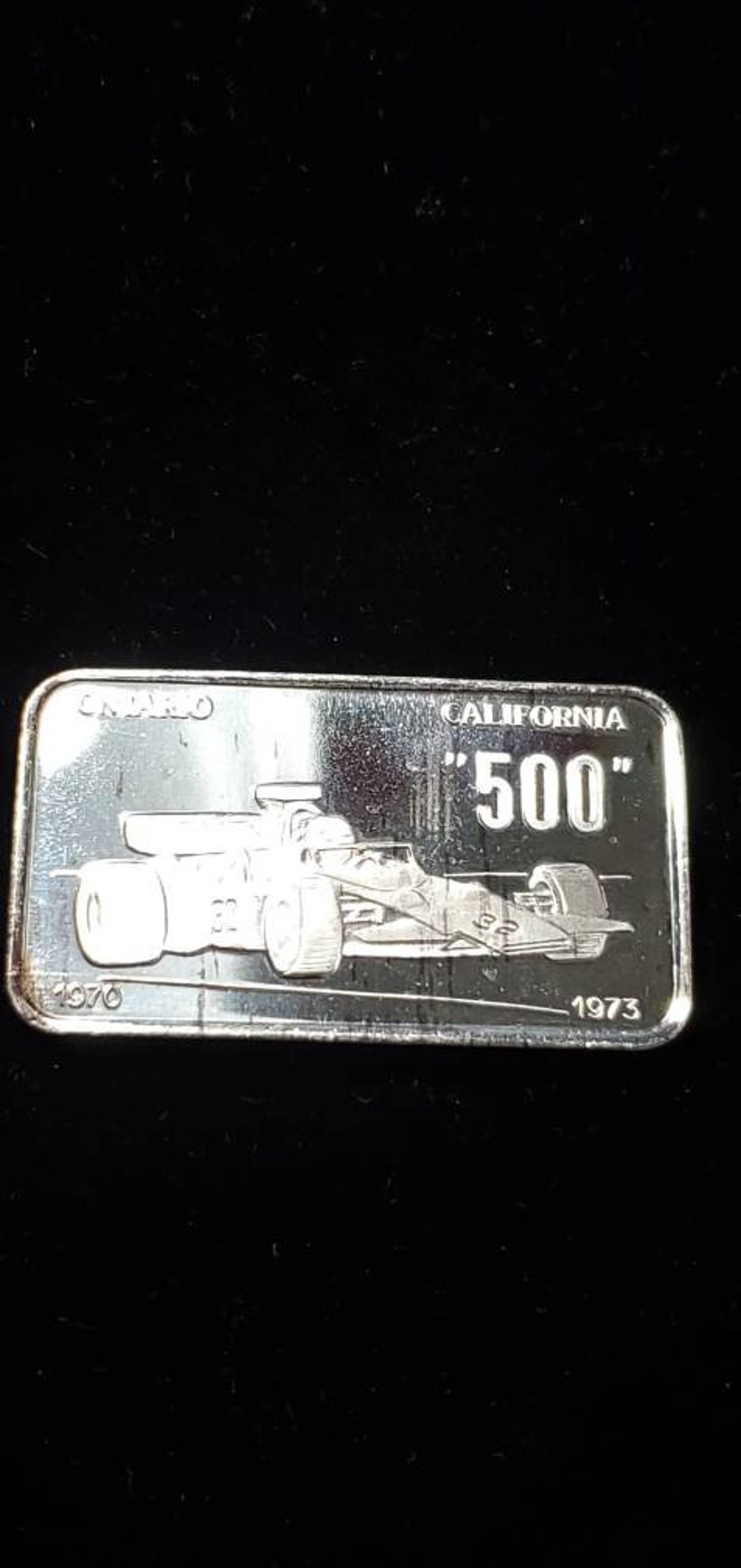 1973 California 500 Formula 1 Race Ontario, CA Swiss 1 Troy Oz. .999 ...