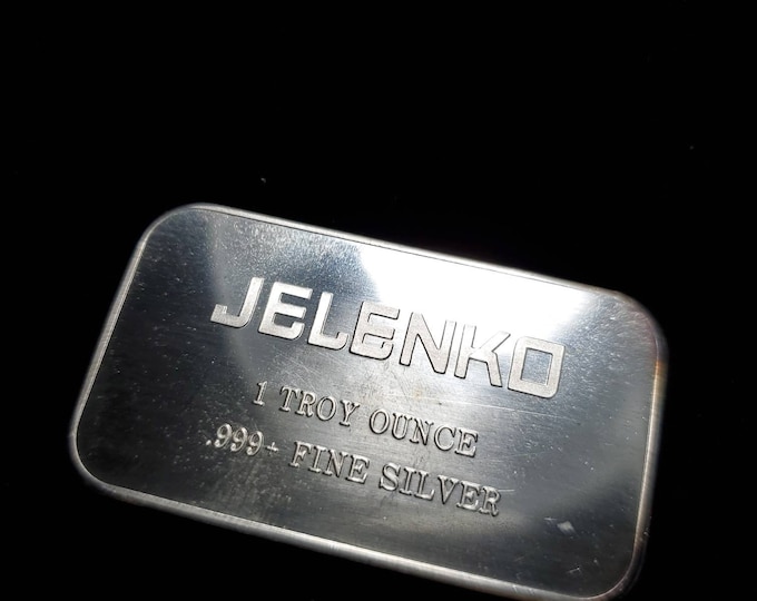 Jelenko 1985 Rare 1 Ounce 999 Silver Bar Reg 59 Lot 535 - Etsy