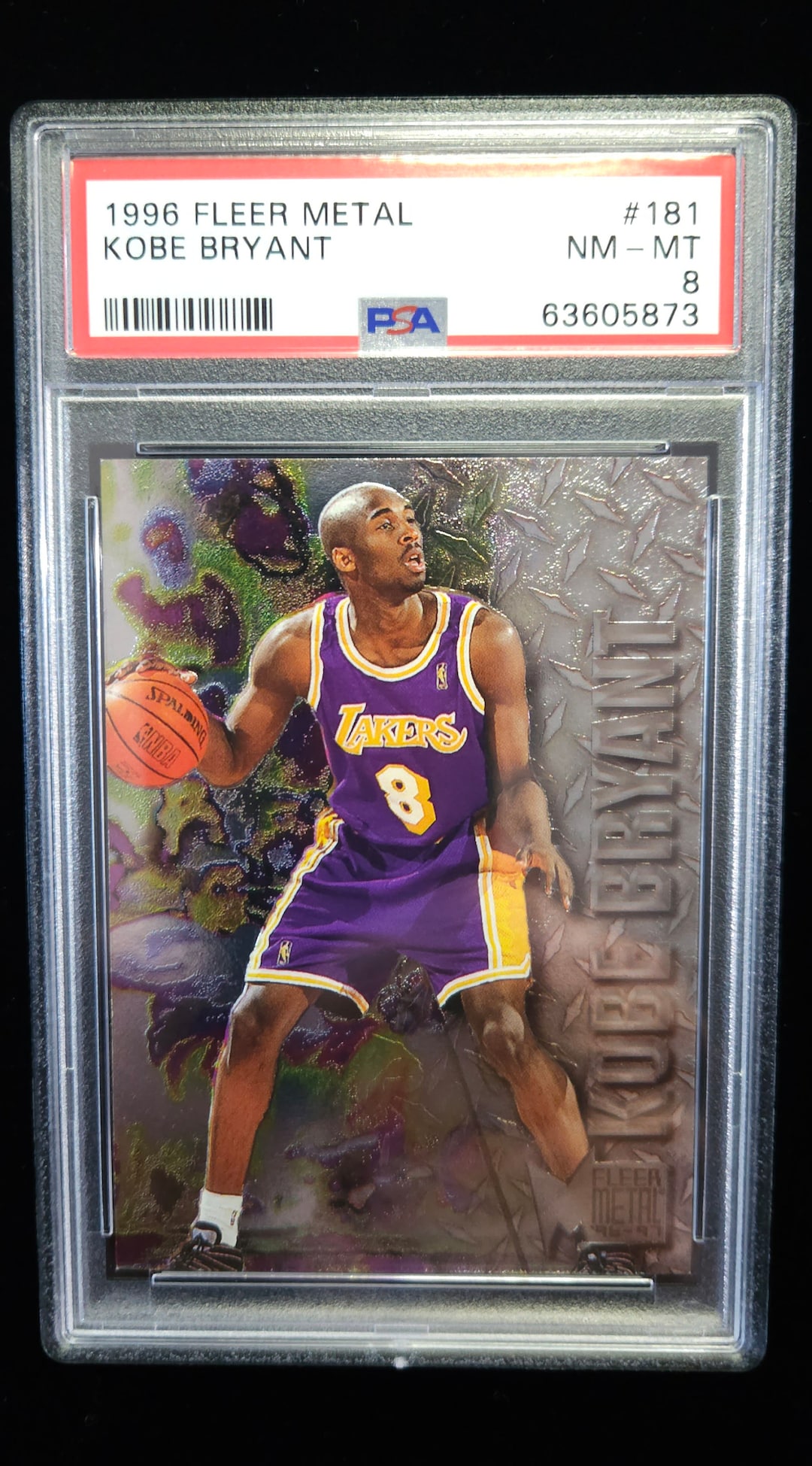 KOBE BRYANT - 1996 Fleer Metal - Certified PSA 8 - Rookie Card Lot #182 ...