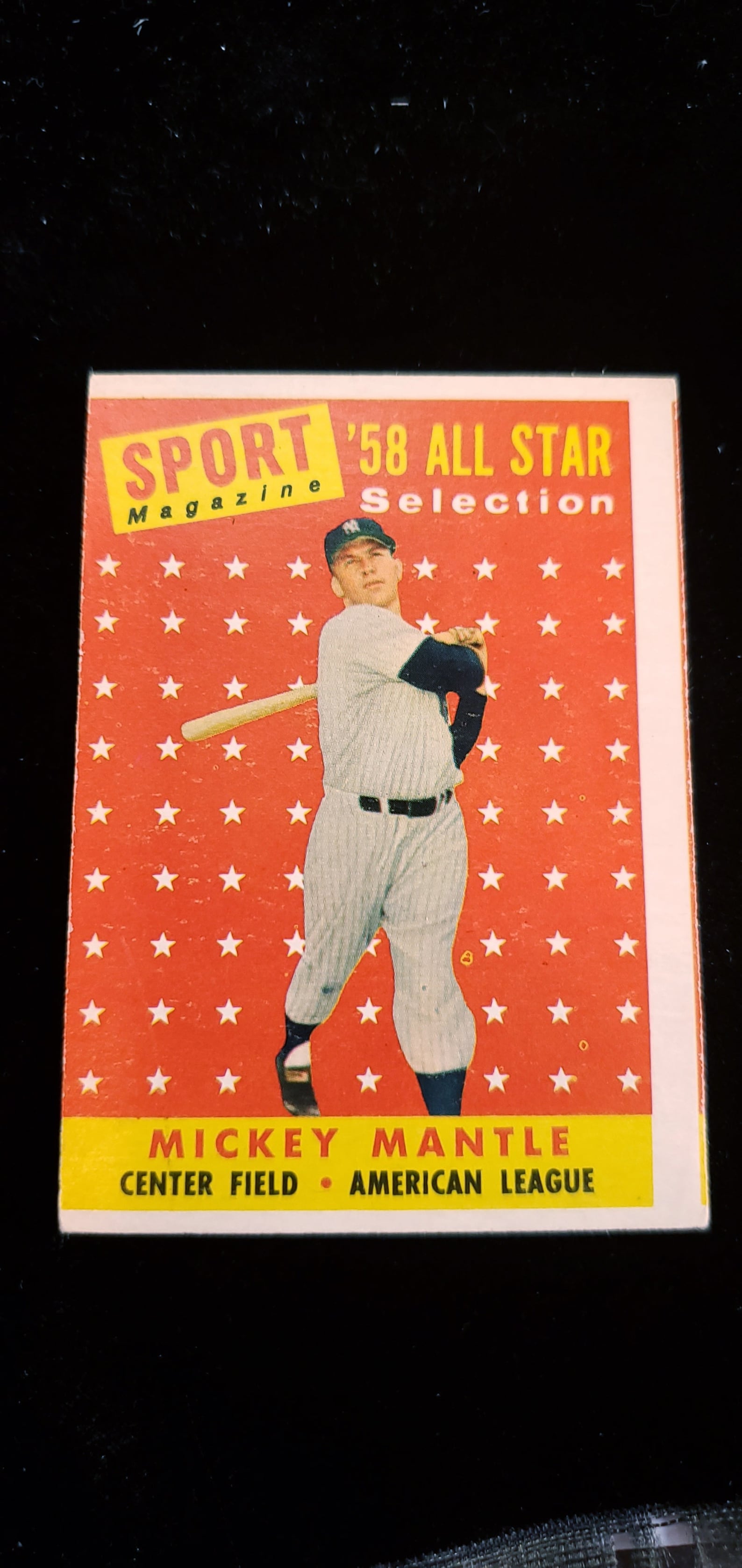 1958 Topps - Mickey Mantle -all Star #487 - Hall of Famer - VG ...