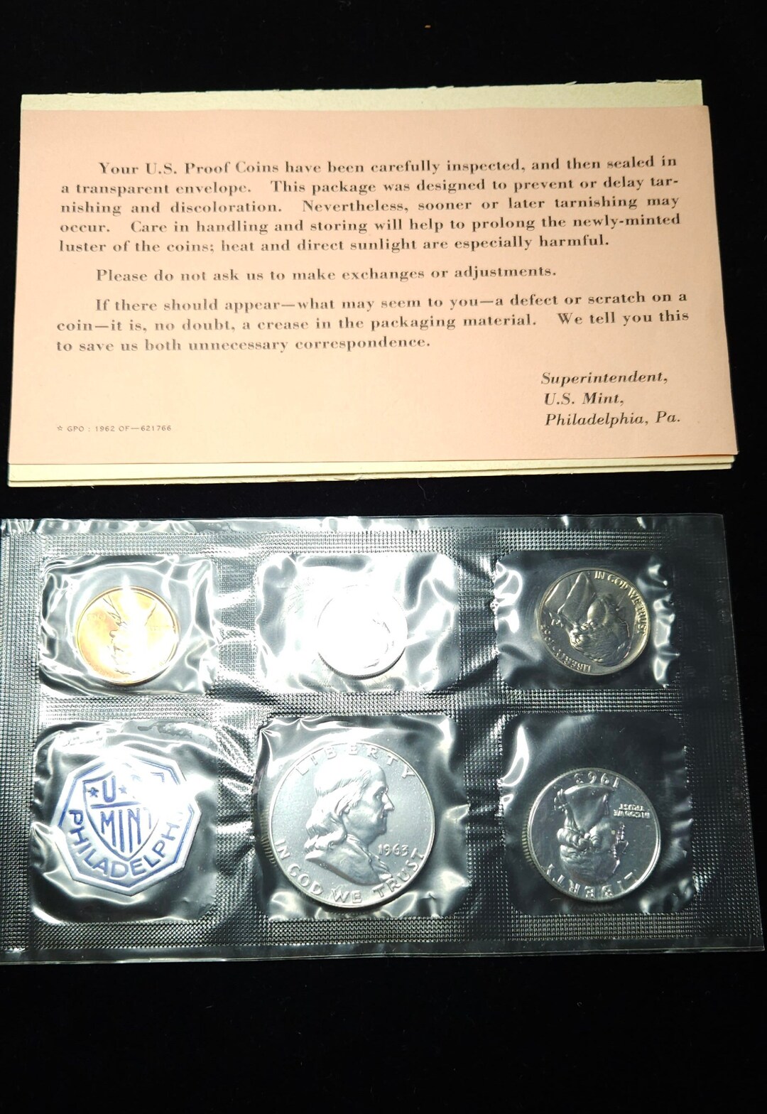 1963 Silver Proof Mint Set With Original Seal - Includes Replacement ...