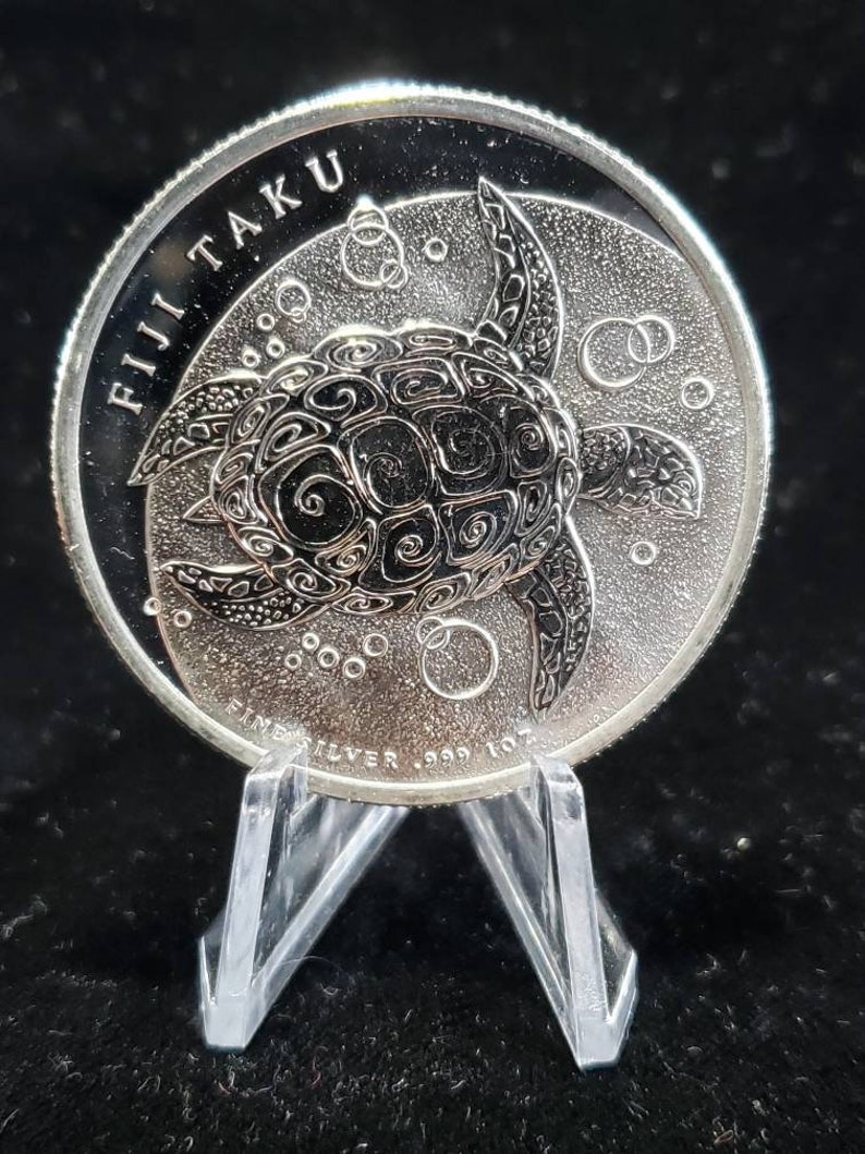 2011 Fiji Taku Turtle 1 Oz 999 Silver Gem BU Straight Out | Etsy
