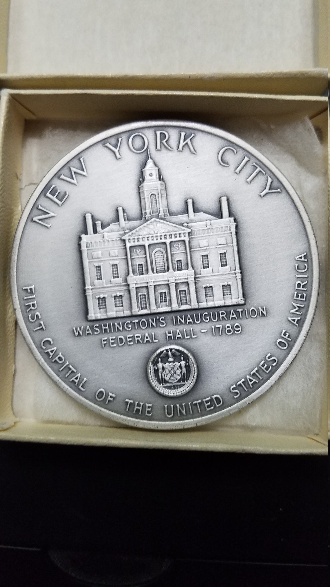 New York City - 1st Capital City- Medallic Art Co. Silver 999 Medal ...