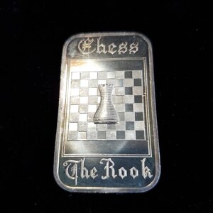Chess the Rook - 1 Ounce 999 Silver Bar - Rare -- Gem Reg 109 ! Lot ...