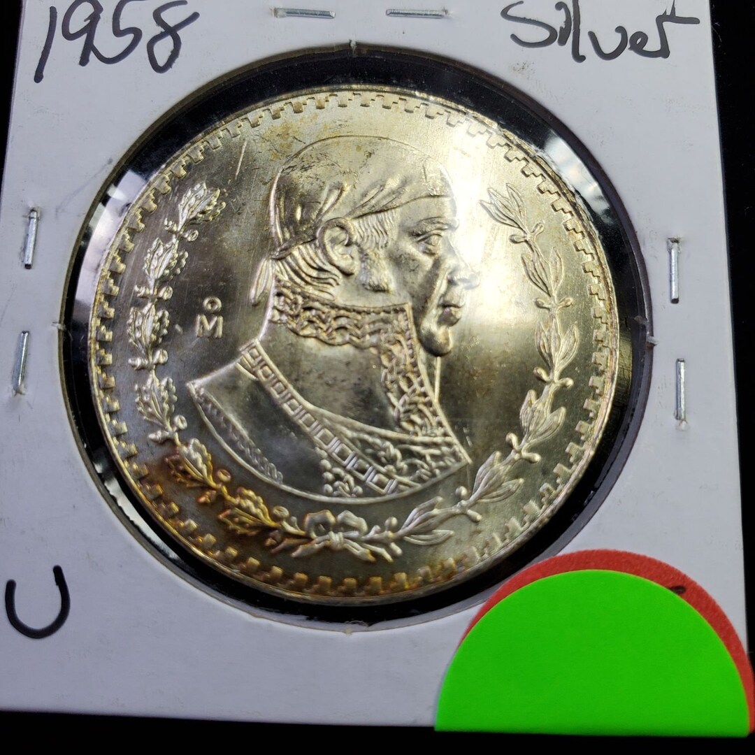 1958 Un Peso Jose Morales Silver Coin - Mexico - Gem BU ++ #1306 Regular 59 - Etsy