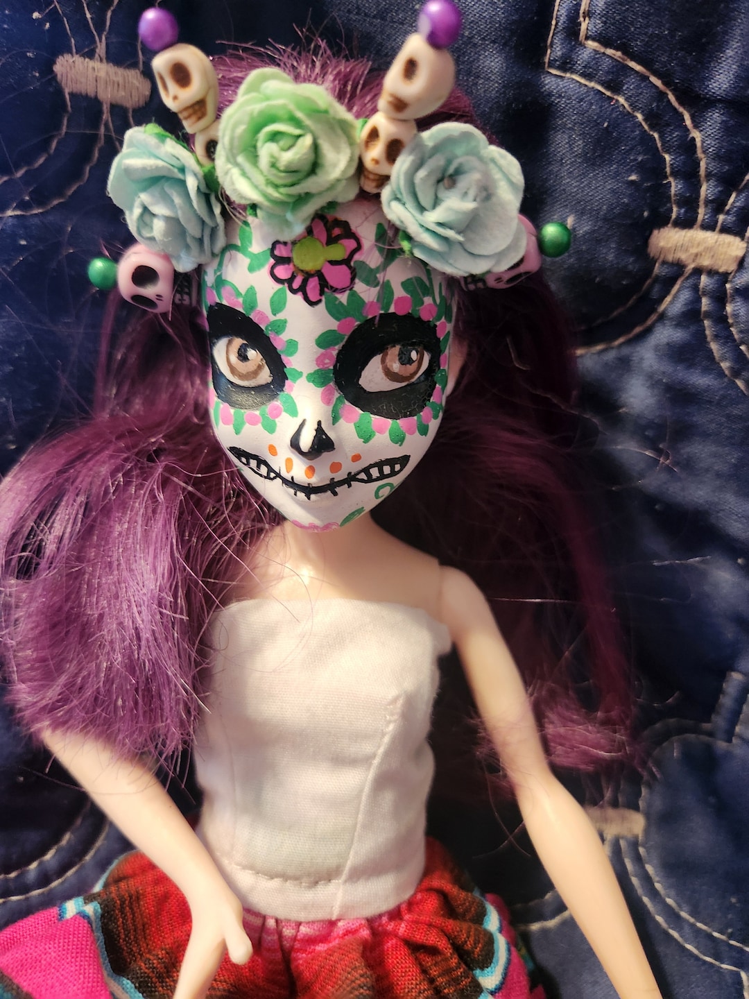 Sugar Skull Catrina 12 Doll Hand Painted Disney Descendants With ...