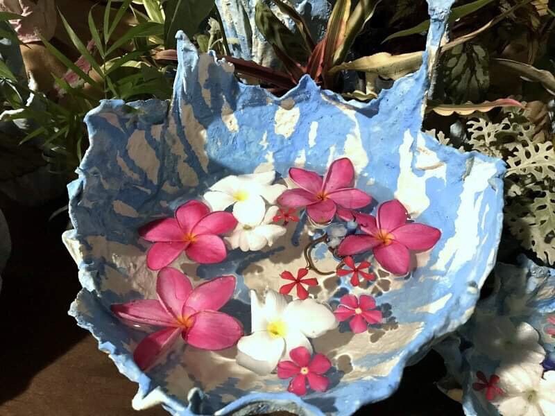 Blue Bowl Design 12Inch Hand-Made Indoor out Original Art | Etsy