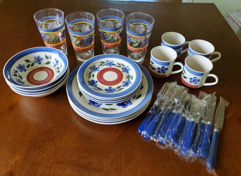 Vintage Bellissimo Carlotta Dinnerware Set NIB Gibson Everyday - Etsy