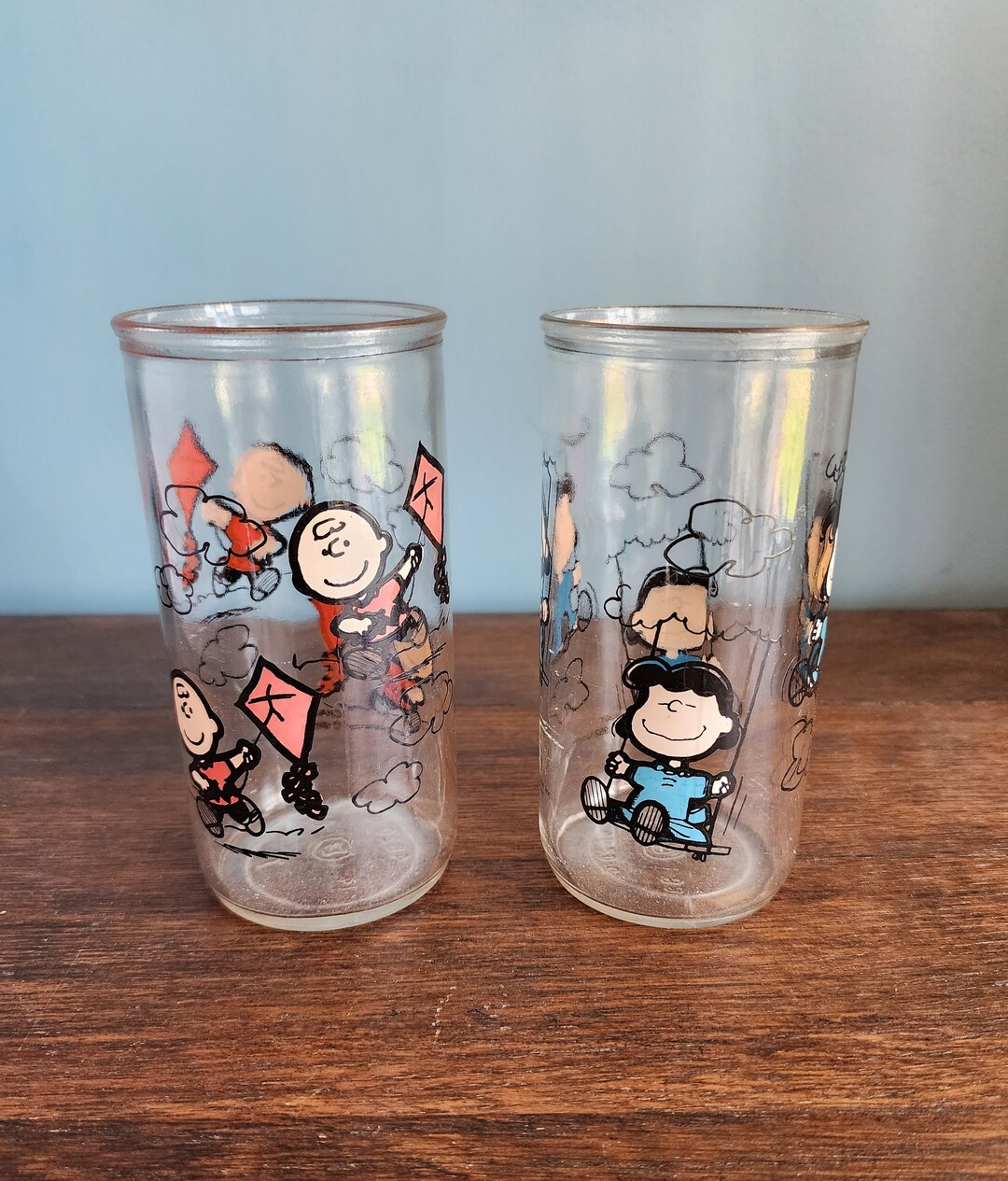 Vintage Peanuts Jelly Glasses 1988 Charlie Brown Lucy - Etsy