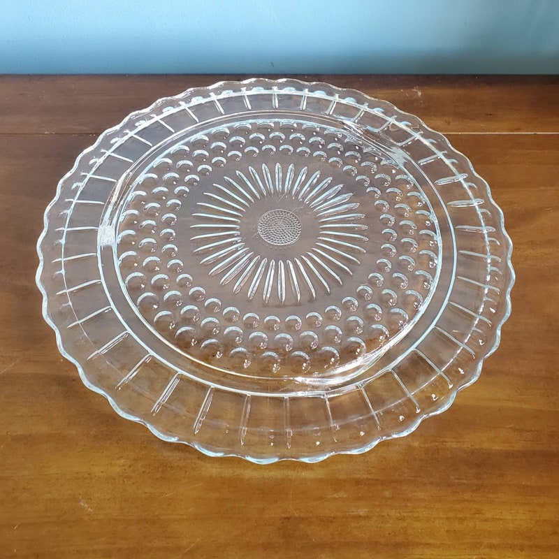 Glass Cake Plate - Etsy