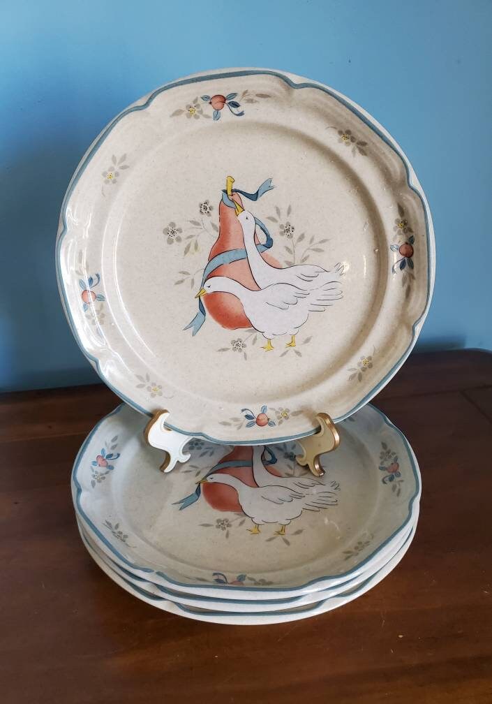 Marmalade Country Geese Salad Plate Set of 4 by International - Etsy