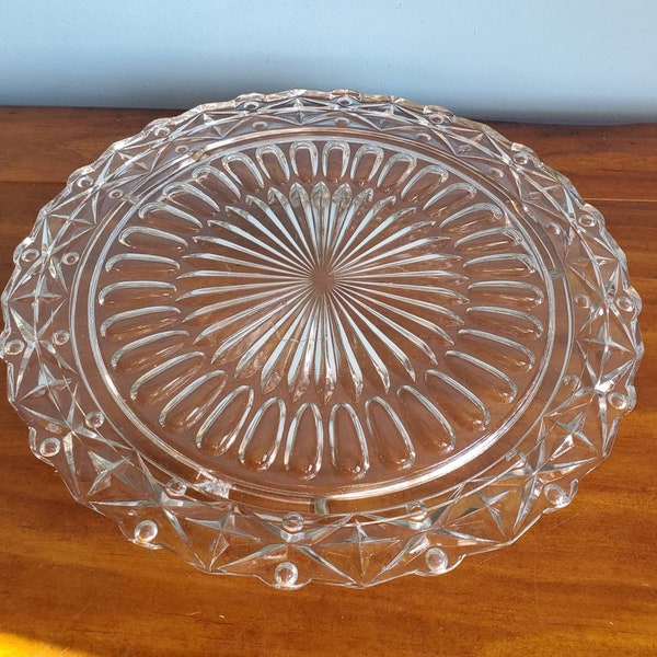 Glass Cake Plate - Etsy