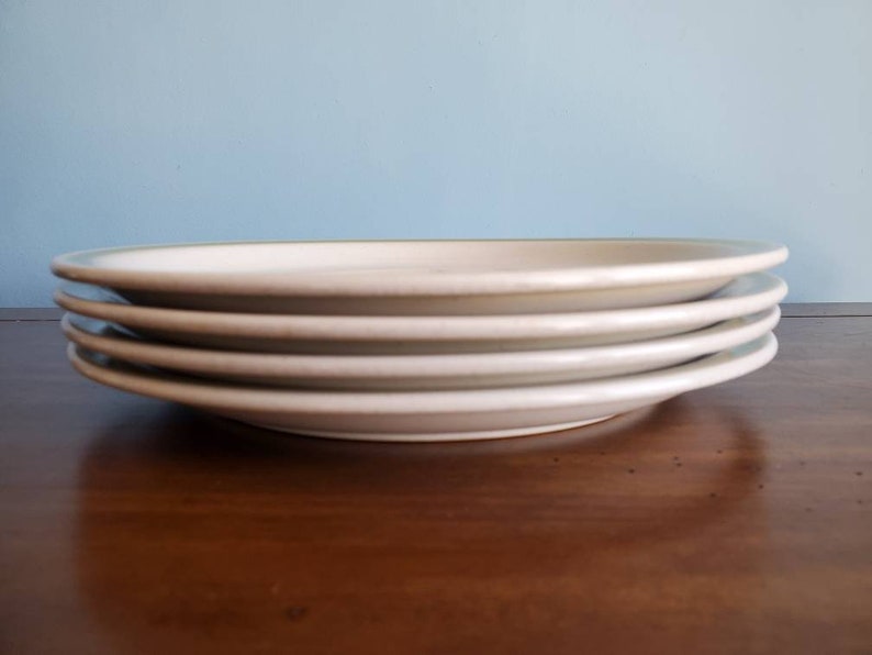 Vintage Stoneware Dinner Plates Mismatched Set of 4 | Etsy